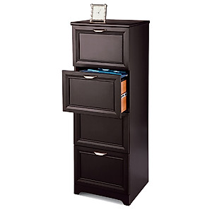 Realspace® Magellan 19"D Vertical 4-Drawer File Cabinet, Espresso