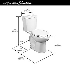 American Standard 2889218.222 H2Option Dual Flush Round Front Toilet 0.92/1.28 gpf, Linen