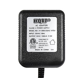 HQRP AC Adapter Compatible with Nintendo NES Game Console MW41-0900800A 7-38012-24010-6 NES-001 NES-002 NES-101 Power Supply Cord Transformer
