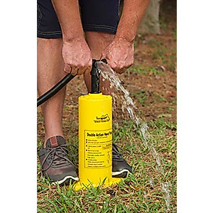 Texsport Double Action Hand Pump for Air Mattress , Yellow , 67 x 28.5 x 11.8