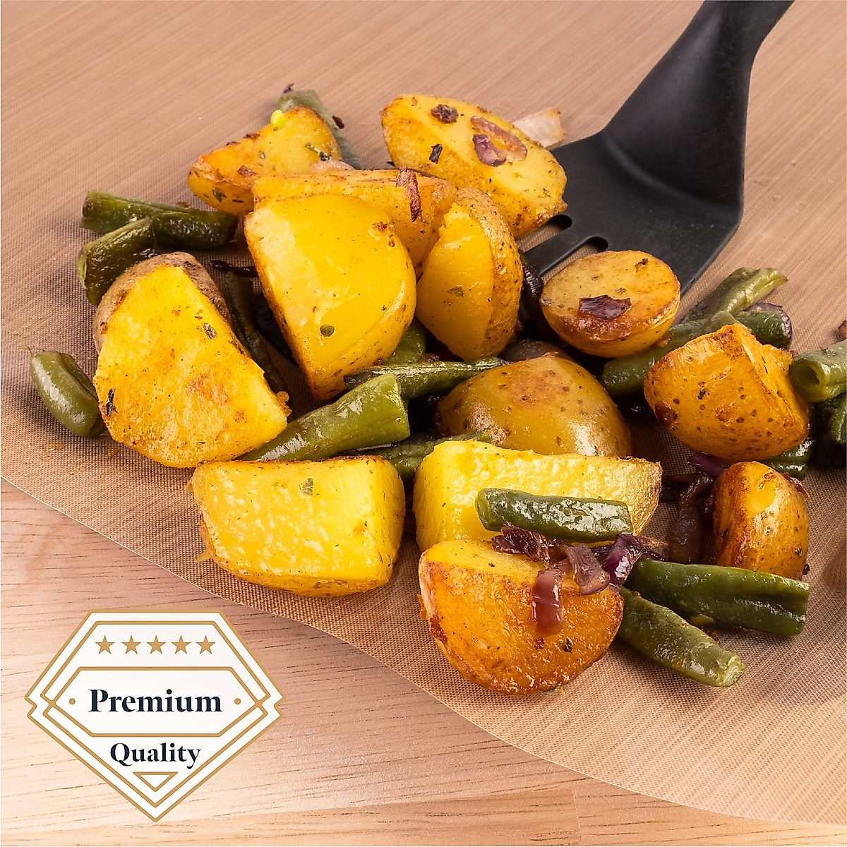 GOURMEO Nonstick Baking Sheets for Baking Accessories - Set of 3 Heat-Resistant & Reusable Baking Sheet Liners for Kitchen Essentials - 12.5 x 18 inch Dishwasher Friendly Mat Set