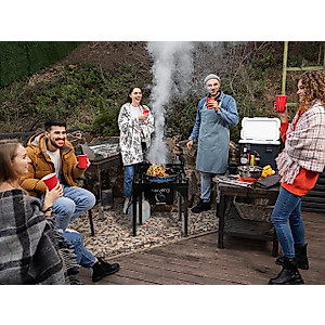 Nikatto Propane Single Burner One Burner Camp Stove Heavy Duty 1 Burner W/ 5' Regulator Hose Adjustable Legs