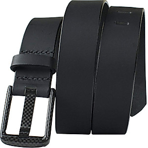 Nickel Smart Carbon Fiber Wide Pin Black Belt - 44"