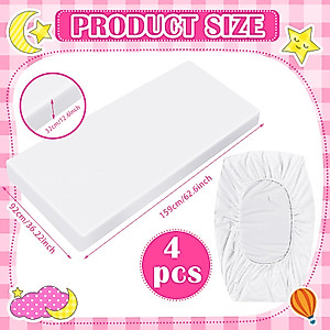 8 Pieces 8 Pieces Sleepover Party Supplies Include Soft Throw Blankets Air Mattress Sheet Pad Covers for Spa Sleepover Slumber Birthday Party Favors (White and Pink)