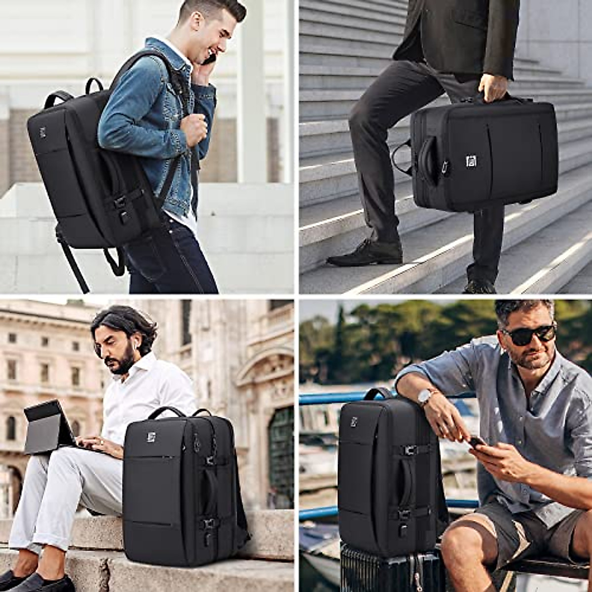 Bagsure Carry On Backpack, 40L Flight Approved Travel Backpack for Men Women, Expandable Water-resistant 17Inch Laptop Backpack, Casual Daypack Large Backpack for Business Weekend Hiking