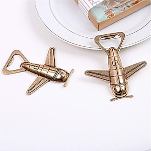 ARFUKA Bottle Opener Stainless Steel Airplane Shape Beer Bottle Opener Portable Beverage Soada Drinks Bottle Opener Home Kitchen Bar Tool Wedding Party Christmas Birthday Gift