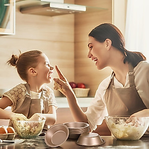 16 Pcs 4 Inch Mini Pie Pan Pie Tins Round Mini Tart Pans for Baking Carbon Steel Mini Pizza Pan Nonstick Pie Plate for Baking Small Bakeware Set for Oven Air Fryer Cake Bread Meat (Champagne)