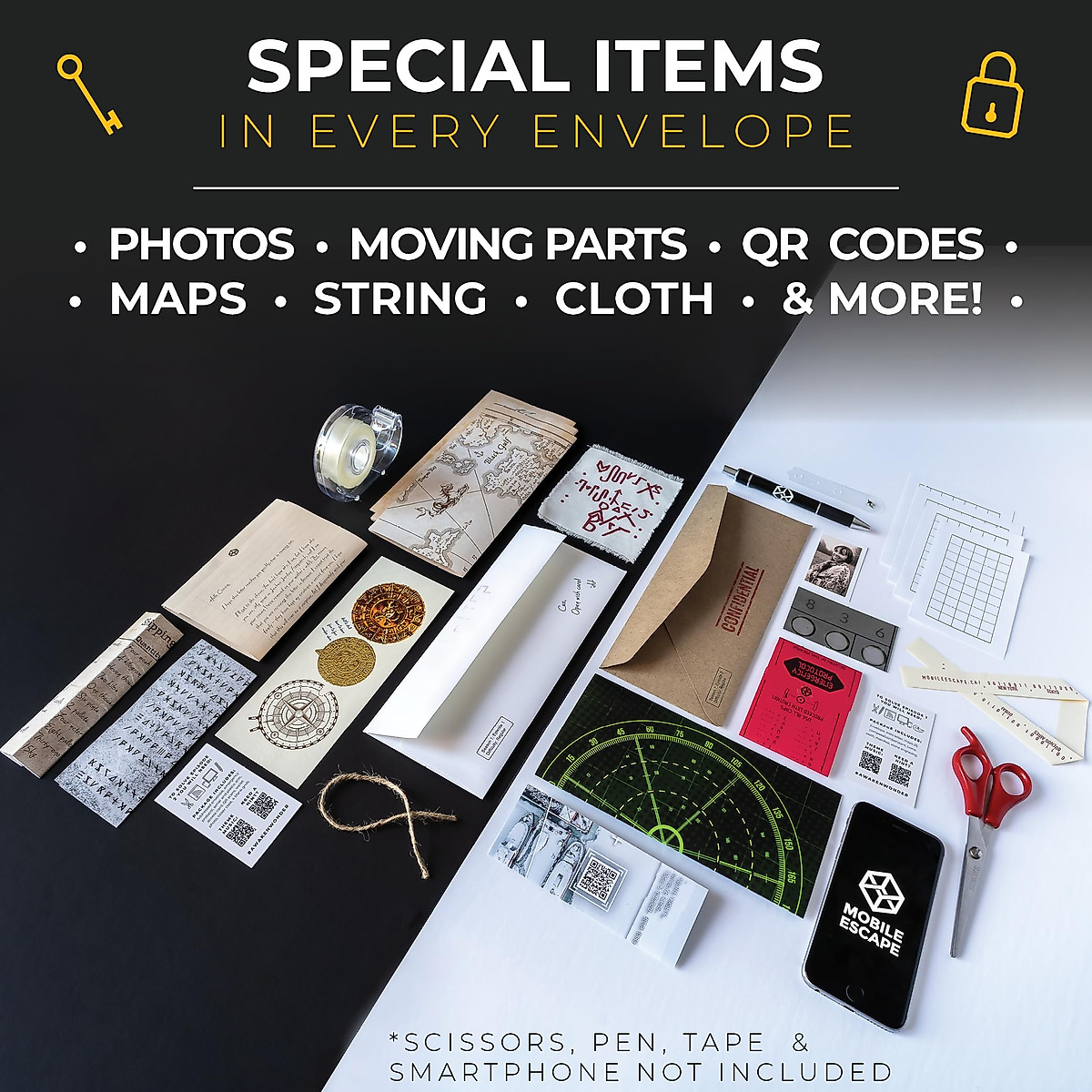 Escape Mail - Escape Room Game | Escape Room Kit, Family Escape Room Game | Ages 15+, 1-4 Players | Mail Game | DIY Escape Room | Fun Adults & Teens Mystery Game - Standard - Episodes 1 & 2