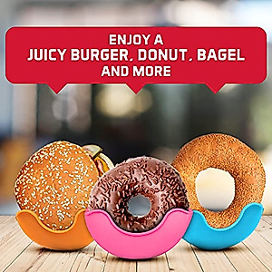 2 Burger Holder & French Fry Holder Pack - Car Essentials Pack food storage - Flexible Silicone Bowls for Holding Hamburgers - Reusable hamburger holder - Road Trip Essentials & Car Accessories