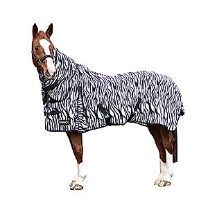 Hy StormX Original Zebra Print Fly Rug (7ft 3in) (Black/White)