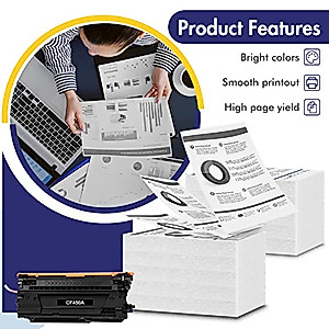 655A Toner Cartridge Compatible Replacement for HP 655A CF450A Black Toner Cartridge for HP Color Laserjet Enterprise M652n M652dn M653dn M653x M653dh MFP M681dh M681f M682z Printer Ink (1-Pack)