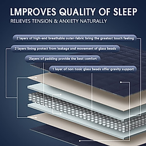 TOPCEE Weighted Blanket Cooling Breathable Heavy Blanket Microfiber Material with Glass Beads Small Blanket for Kids All-Season Summer Fall Winter Soft Thick Comfort Blanket (Dark Grey, 40"x60"-7lbs)