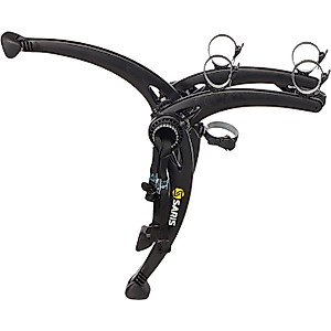 Saris Bones Car Trunk Bicycle Rack Carrier, Mounts 2 Bikes, Black - Durable, Rust-Free, Anti-Sway Straps, Fits Most Vehicles, Made in USA, Arc-Based Design, 100% Recyclable Materials