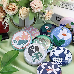 Rarapop 12 Pack Round Empty Tins Box Candle Jars, Small Travel Tin Cans, 1Oz Refillable Container Bottle Clip Tin for Candle, Lip Balm, Salve, Eye Shadow, Powder