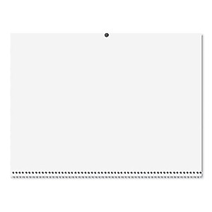 Blank Scrapbook Wall Calendar, Undated, 12-Inch x 9-Inch Size Closed, 18-Inch Size Open, Large Bookstore-Quality, DIY Spiral-Bound Hanging Monthly Calendar for Kitchen & Office, by Current