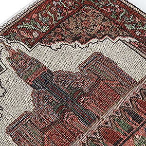 Tnfeeon Muslim Prayer Mat with a Cloth Bag Pilgrimage Carpet Muslim Praying Rug for Pilgri Thick Cotton