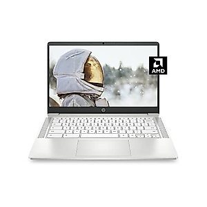 HP Chromebook 14a Laptop, AMD 3015Ce Processor, 4 GB RAM, 32 GB eMMC Storage, 14-inch Micro-Edge HD Display, Google Chrome OS, Anti-glare Screen, Long-Battery Life (14a-nd0021nr, 2021, Ceramic White)