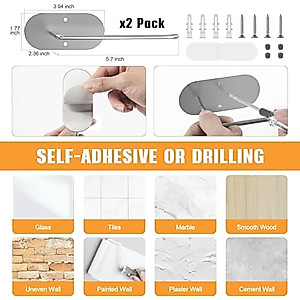 2 Pack Hat Organizer Hat Rack for Baseball Caps Wall Mount, Tumbler Lid Organizer, Kitchen Utility Hooks under Cabinet, Hat Hanger Cup Lid Holder Self Adhesive No Drilling for Door Closet Wall