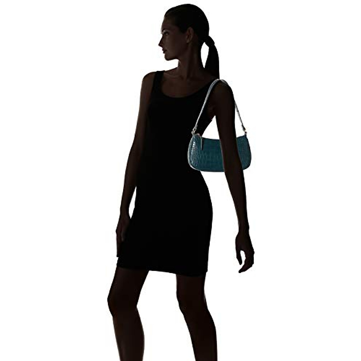 The Drop Women's Melanie Small Shoulder Bag, Teal Green, One Size