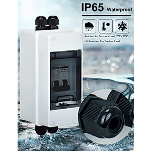 DIHOOL 40 Amp Circuit Breaker Box, Solar Panel Disconnet Switch, DC Miniature Circuit Breaker