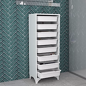 Comfyt White Dresser, Closet Organizers and Storage, Storage Cabinet Bins, Drawers, Toy Storage, 8 Shelf Wood Bathroom Office Kitchen Garage Pantry Organizer Chest Shelf Shoe Clothing Rack, Bookshelf