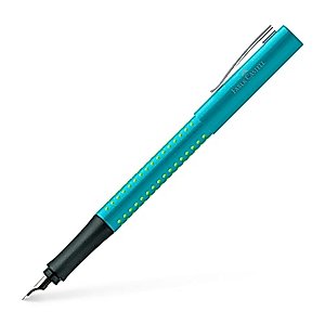 Faber-Castell 140916 Grip 2010 M Fountain Pen - Turquoise