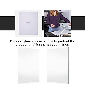 CountryArtHouse Non-Glare Acrylic Replacement for 16x20 Picture Frame, Replacement Plexiglass for 16x20 Photo Frame, UV-Resistant Non-Glare Acrylic Cover Sheet