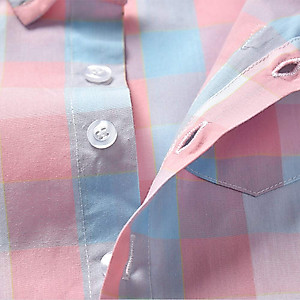 Moyikiss Studio Baby Boys Gentleman Outfit Suits, Infant Boys Short Pants Set, Short Sleeve Shirt+Suspender Pants+Bow Tie (Pink, 120/5Years)