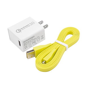Sqrmekoko Quick Charger Cable Adapter Compatible with Ultimate Ears UE Boom MEGABOOM Wireless Speaker White & Yellow
