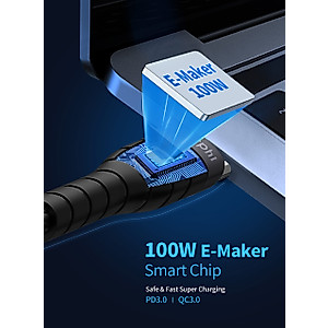 Gorphi 100W USB C Cable, USB C to USB C Fast Charging Cable, [2023 Upgraded], Type C to Type C Cable Fast Charging, USB C Cable 100W 6.6ft 5A PD QC4.0 Super Fast Charging Cable