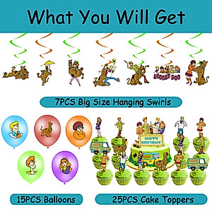 TOYOYO Birthday Party Supplies, Party Decorations Including Birthday Banner, Hanging Swirls, Latex Balloons and Cake Toppers for Theme Birthday Party Decorations