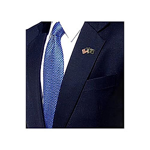 US Army Gold Crest Crossed Double Flag Lapel Pins Small Mini Military Flags Friendship Pin Badge Pack of 4