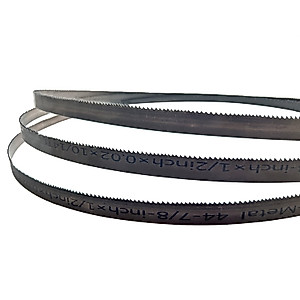 FOXBC 44-7/8 Inch Bandsaw Blades 10/14 TPI for Milwaukee 48-39-0551, DeWalt DCS374B Portable Band Saw, 44-7/8" x 1/2" x .020", 3-Pack