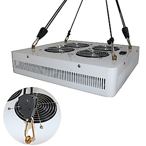 6 Pairs 1/8 inch Adjustable Heavy Duty Rope Hanger for Grow Light, Grow Tent Rope Clip Hanger Loose-Proof Design Light Fixture Hangers, 150lbs Weight Capacity 12 Pcs