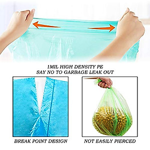 Alimu Small Trash Bags, 150 Counts 4 Gallon Small Kitchen Garbage Bags Material Wastebasket Can Liners Bags Small Size 20-Liters for Office, Home, Bathroom, Kitchen