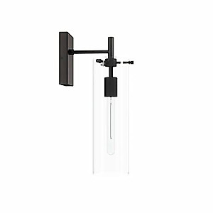 Modway Skylark Wall Sconce in Clear Black, 5 x 8.5 x 17