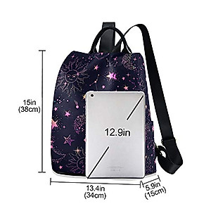 ALAZA Space Galaxy Constellation Backpack Purse for Women Anti Theft Fashion Back Pack Shoulder Bag