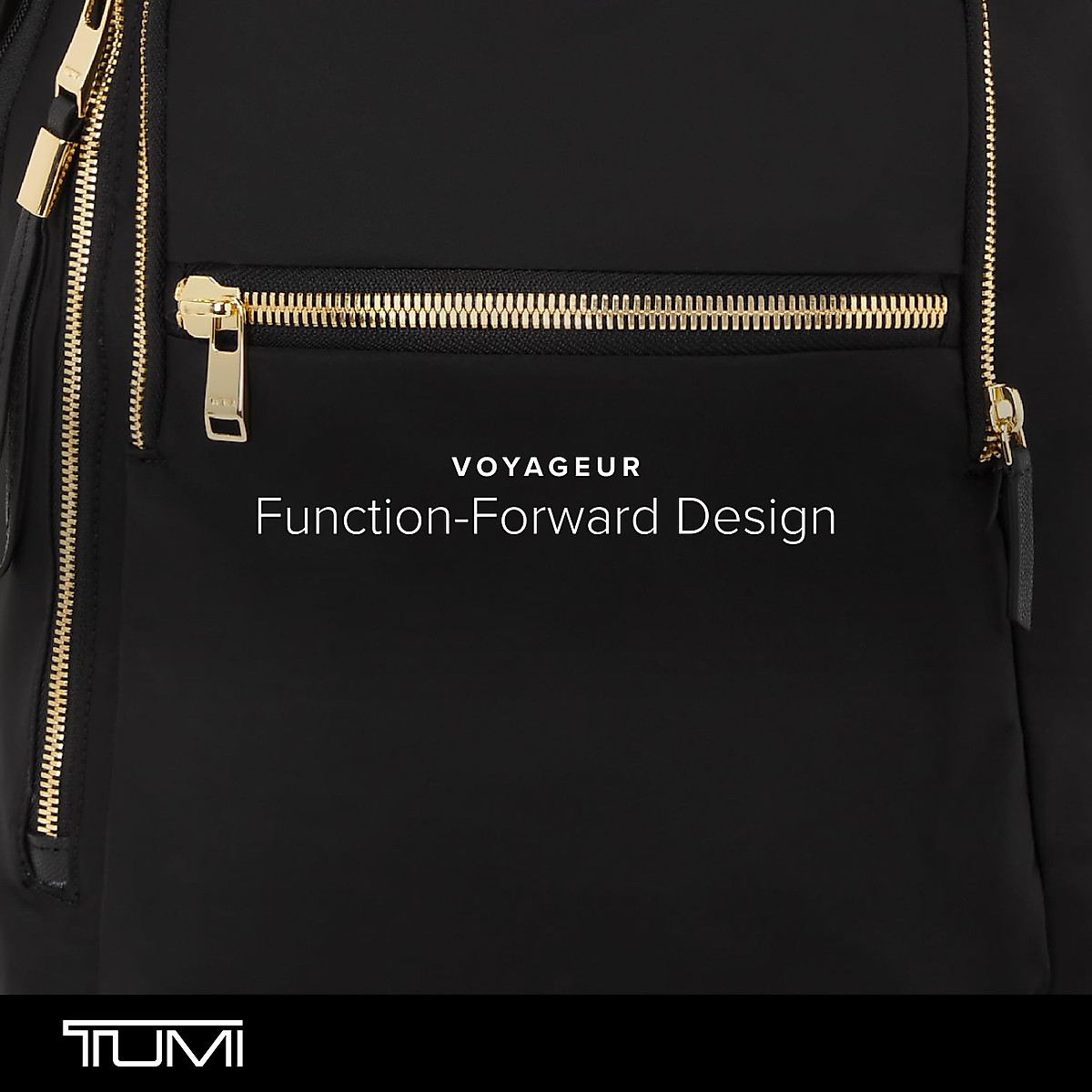 TUMI Voyageur Halsey Backpack - Black/Gold