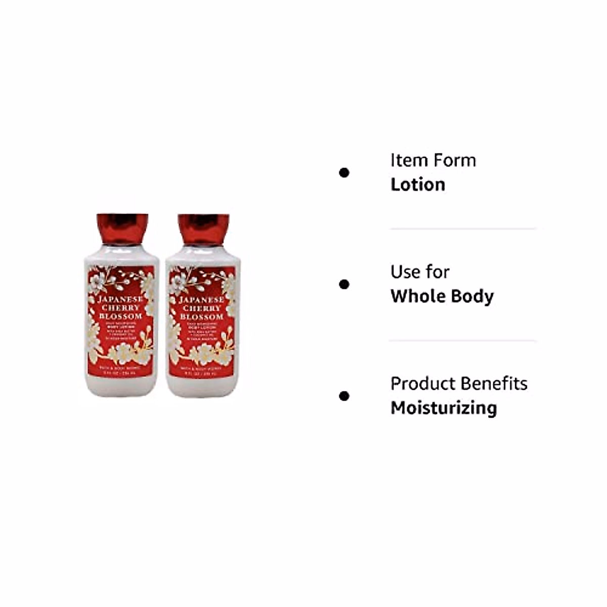 Bath and Body Works 2 Pack Japanese Cherry Blossom Super Smooth Body Lotion 8 Oz