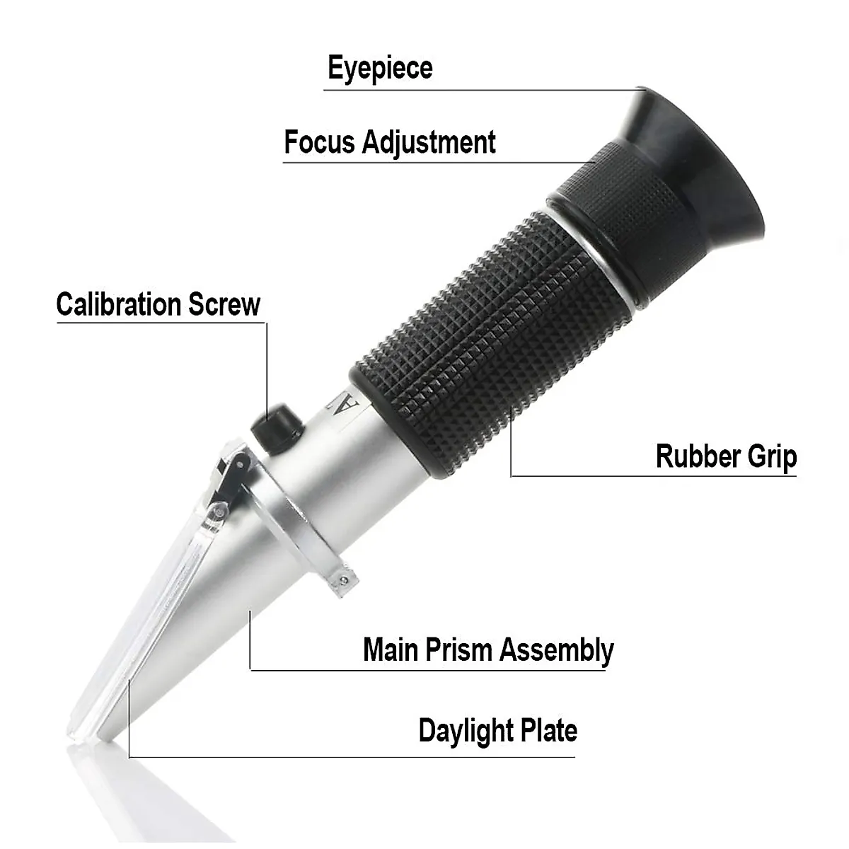 Beer Wort Refractometer for Homebrewing Beer, Dual Scale Specific Gravity 1.000-1.130 and Brix 0~32%, Beerbrewing Refractometer Hydrometer with (ATC) Autoction Temperature Compensation