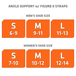 Shock Doctor Ankle Support w/Fig 8 Strap Blk M