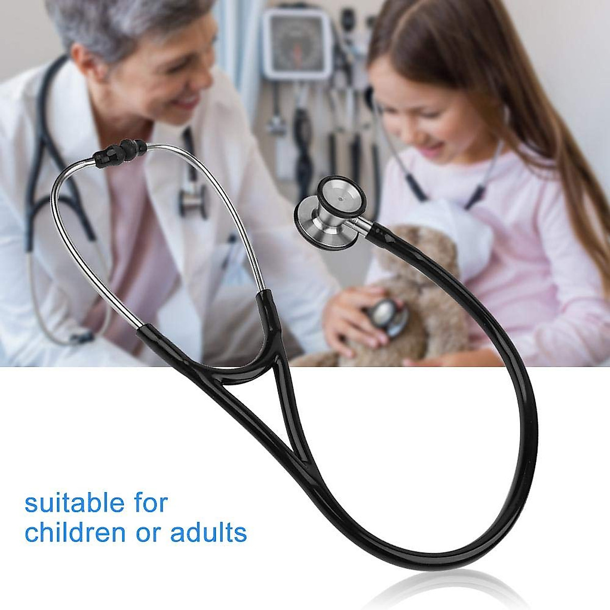 Professional Doctor Cardiology Stethoscope Acoustic Medical Auscultation Device for Children and Adults for Clinical Doctor Nurse