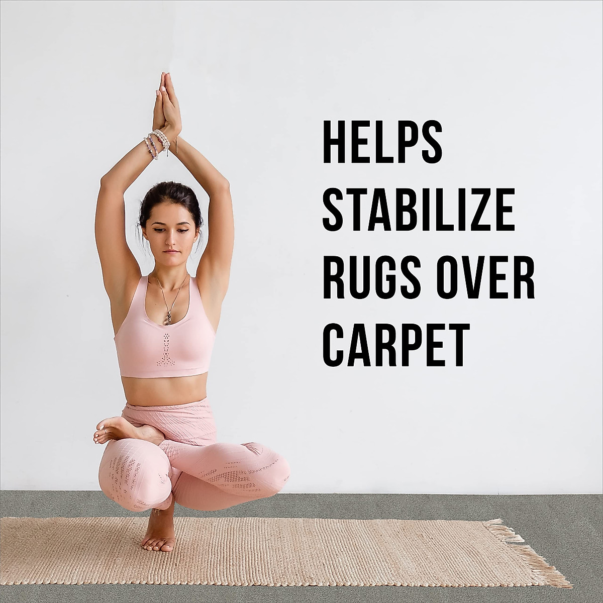 Slip-Stop Magic Stop Rug on Carpet Non-Slip Rug Pad for Area Rugs and Runner Rugs, USA-Made Rug Gripper for Carpet Over Carpet Keeps Rugs in Place On Carpet, 2' x 10'
