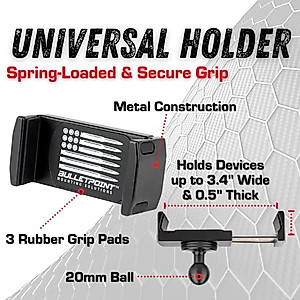 Bulletpoint Dash Mount Cell Phone Holder Compatible with Ford F-150 Truck (2009-2014) with 2-20mm Ball Mounts for GPS Navigation - Compatible with iPhone and Android Smartphones