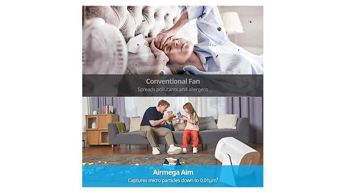 Airmega Aim 2-in-1 Oscillating Fan & HEPA Air Purifier | Clean Air ...