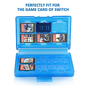 Xahpower Game Card Case Holder for Nintendo Switch, 24-in-1 Game Storage Case Compatible with Nintendo Switch/ Switch Lite/ Switch Oled Catridge Storage Box