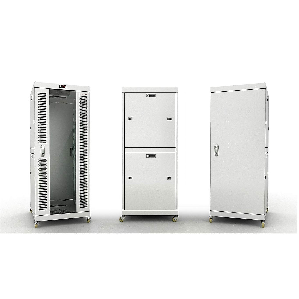 42U Server Rack Cabinet Gray 35" Deep IT Data Network Enclosure/Free Accessories !!!