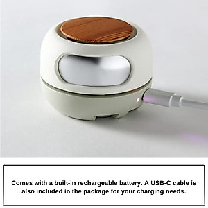 SPICE OF LIFE Pocket Fan - Grey - Small and Portable, Handheld, Rechargeable, Lightweight, Quiet and Discreet Personal Fan, 2 Hours Run Time, with Carabiner Included