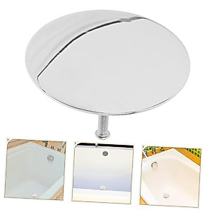 OSALADI Strainer Faucet Sprayer Faucet Hole Cover Drain Pipe Flume Bathtub Overflow Drain Covers Bath Tub Overflow Seal Splash Guard for Bathtub Kitchen Water Caps Sink Cover Silver Copper