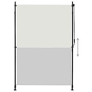 vidaXL Outdoor Roller Blind Vertical Balcony Privacy Porch Pergola Garden Patio Bakyard Terrace Protection Shade Screen 59.1"x106.3" Cream